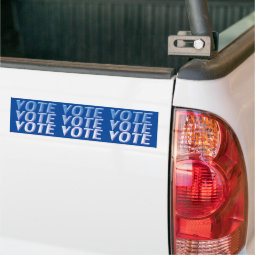 vote - blue - Bumper Sticker | Zazzle