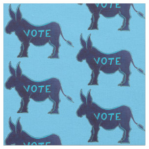 vote democrat donkey fabric | Zazzle
