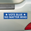 Vote Blue No Matter Who Bumper Sticker | Zazzle