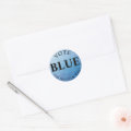 Vote Blue No Matter Who Democrat Political Classic Round Sticker | Zazzle