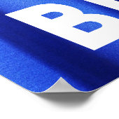 Vote Blue on Blue Silk Photo Election Poster | Zazzle