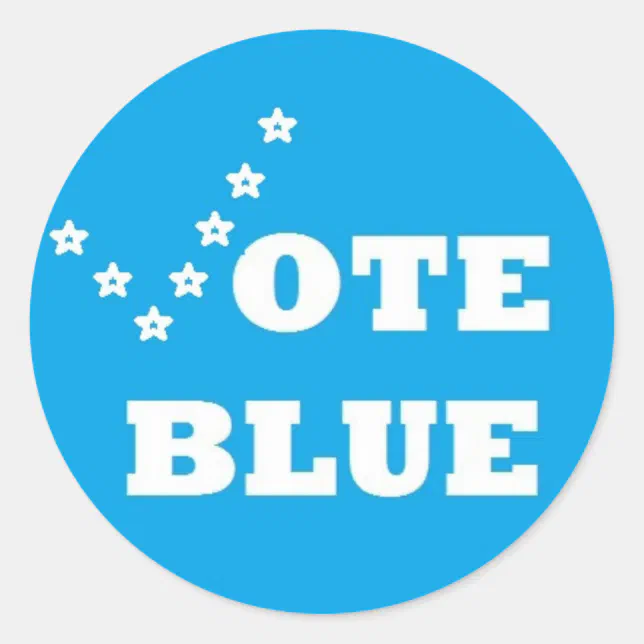 Vote Blue Round Stickers | Zazzle