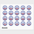 Vote Blue Stars Stripes Blue Wave Election Classic Round Sticker | Zazzle