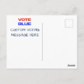 Vote Blue Voting USA Democratic Political Voter Postcard | Zazzle