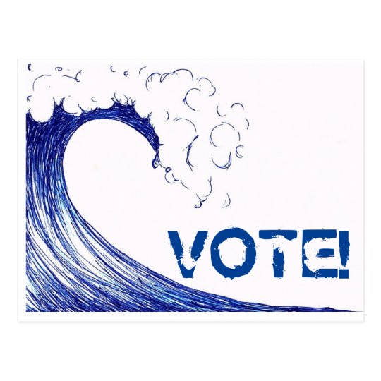 VOTE Blue Wave 2018! Postcard | Zazzle.com