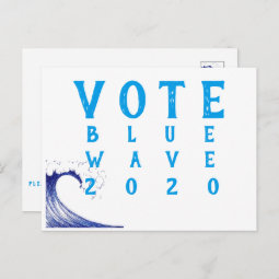 Vote Blue Wave 2020! Postcard | Zazzle