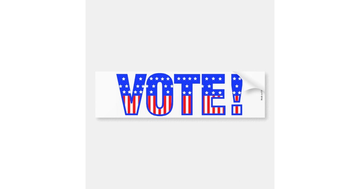 Vote Bumper Sticker | Zazzle