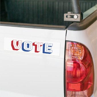VOTE! Bumper Sticker | Zazzle