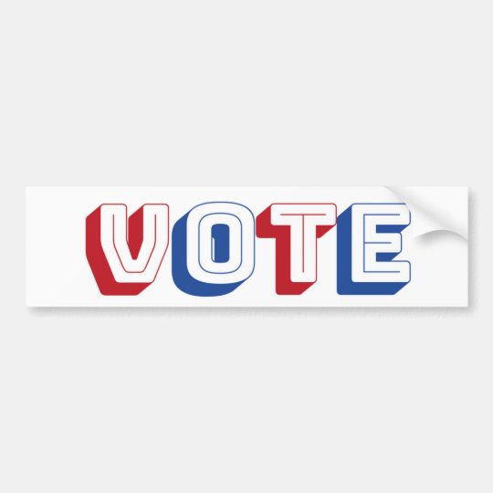 VOTE! Bumper Sticker | Zazzle.com