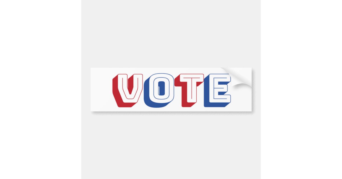 VOTE! Bumper Sticker | Zazzle