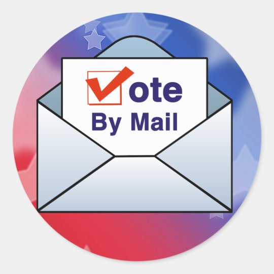 Vote By Mail Classic Round Sticker | Zazzle.com