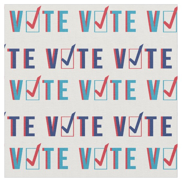 Go Vote Y'all voter pattern Fabric | Zazzle