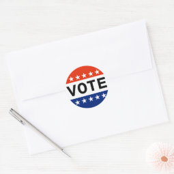 Vote Classic Round Sticker | Zazzle