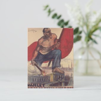 Vote Communist Propaganda Poster Postcard | Zazzle