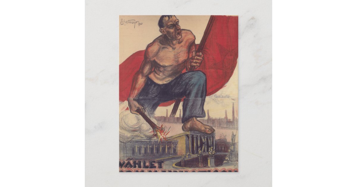 Vote Communist Propaganda Poster Postcard | Zazzle
