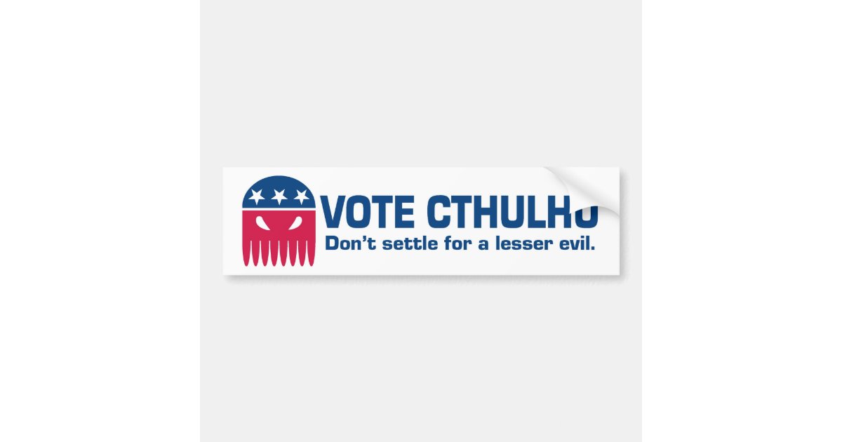 Vote Cthulhu Bumper Sticker | Zazzle