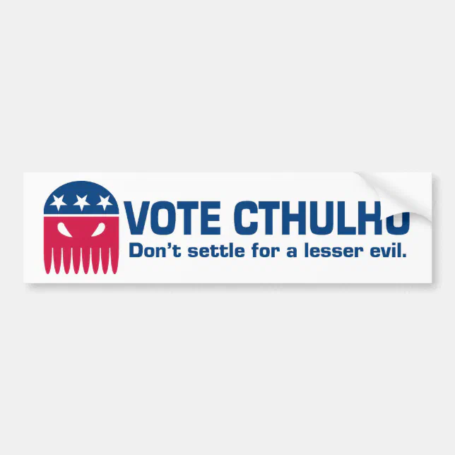 Vote Cthulhu Bumper Sticker | Zazzle