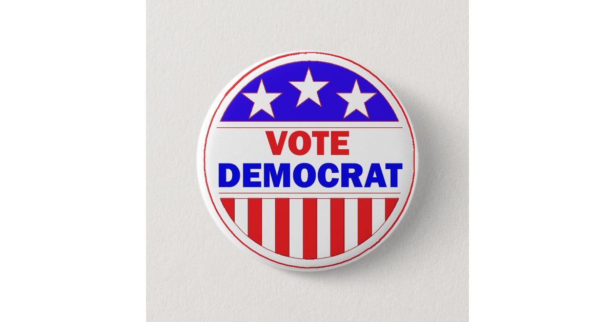 Vote Democrat Pinback Button | Zazzle
