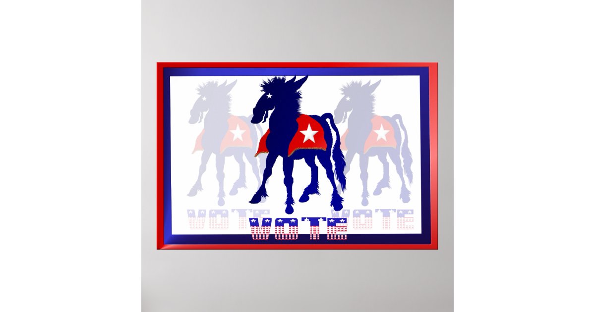 Vote Democratic Yard Sign Poster | Zazzle