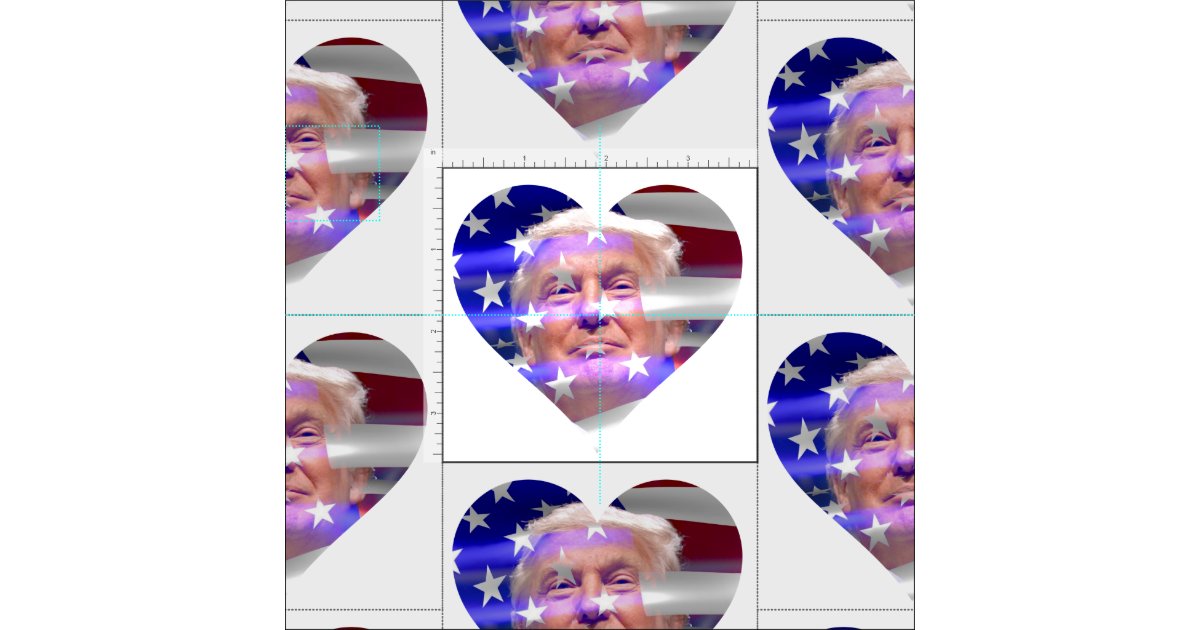 vote donald trump heart fabric | Zazzle