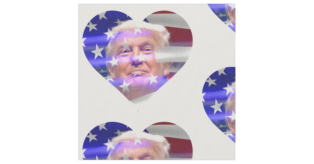 vote donald trump heart fabric | Zazzle