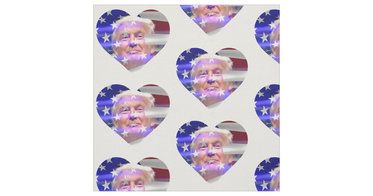 vote donald trump heart fabric | Zazzle