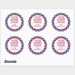Vote Election 3" Round Stickers Customizable | Zazzle