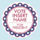Vote Election 3" Round Stickers Customizable | Zazzle
