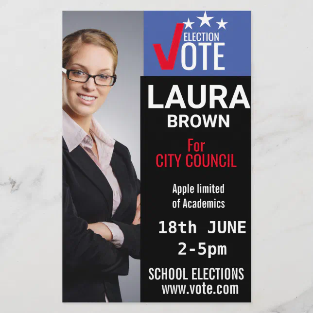 Vote election campaign template flyer | Zazzle