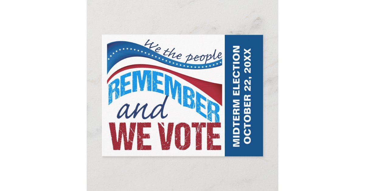 Vote Election Day Reminder American Flag Political Postcard | Zazzle