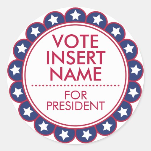 Vote Election Sticker Seals Political Campaign | Zazzle
