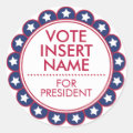 Vote Election Sticker Seals Political Campaign | Zazzle