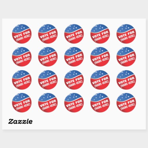 Vote For - custom campaign election sticker | Zazzle