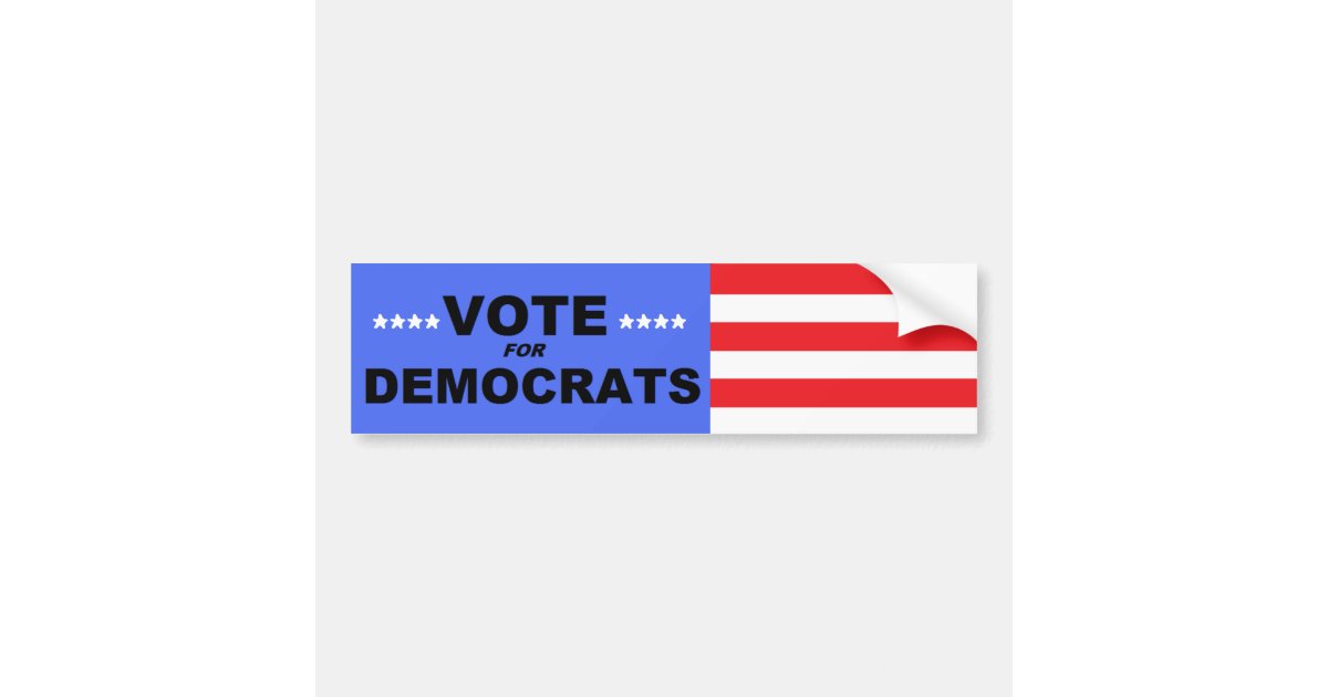 Vote for Democrats bumper stickers | Zazzle