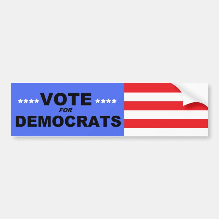Vote for Democrats bumper stickers | Zazzle.com