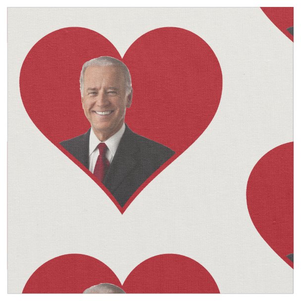 vote joe biden heart fabric | Zazzle
