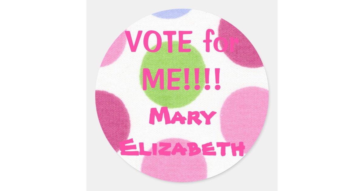 VOTE for ME Election Sticker | Zazzle