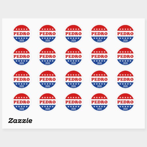 Vote for Pedro 2020 Elections Classic Round Sticker | Zazzle
