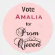 Vote for Prom Queen Classic Round Sticker | Zazzle