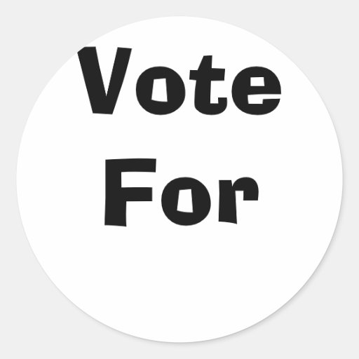 Vote For Classic Round Sticker | Zazzle