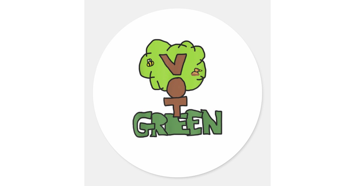 Vote Green Party Classic Round Sticker | Zazzle