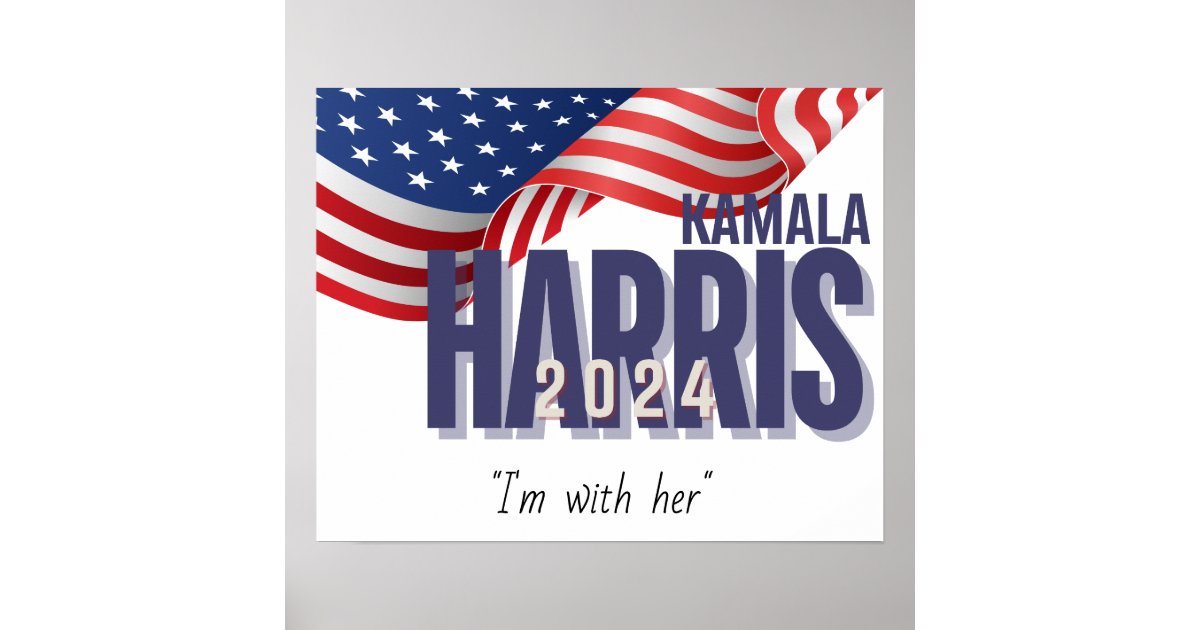 Vote Harris Election 2024 Customizable Poster | Zazzle
