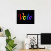 Vote in Rainbow Poster | Zazzle
