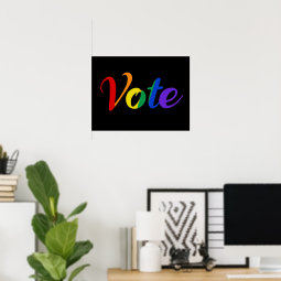 Vote in Rainbow Poster | Zazzle