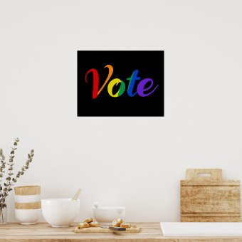 Vote in Rainbow Poster | Zazzle