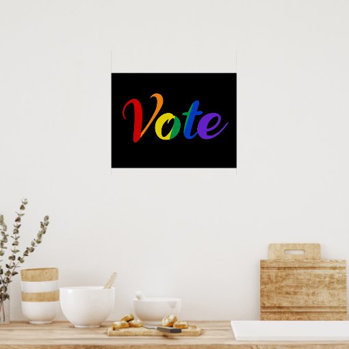 Vote in Rainbow Poster | Zazzle