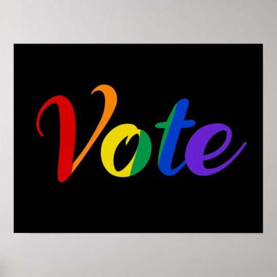 Vote in Rainbow Poster | Zazzle.com