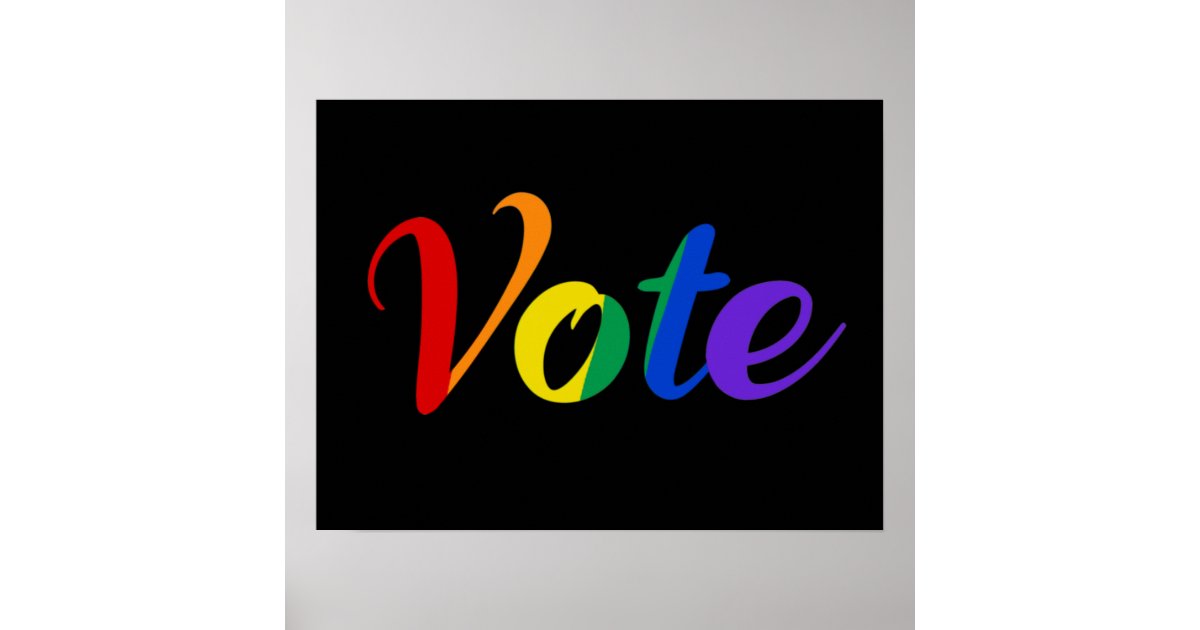 Vote in Rainbow Poster | Zazzle