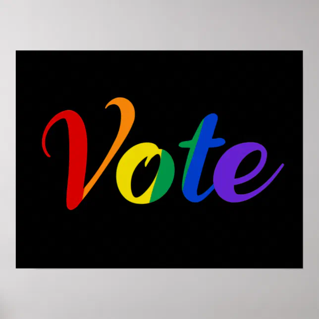 Vote in Rainbow Poster | Zazzle