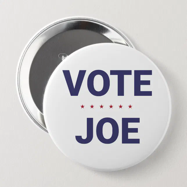 Vote Joe (2020 US election, Democrats) Button | Zazzle